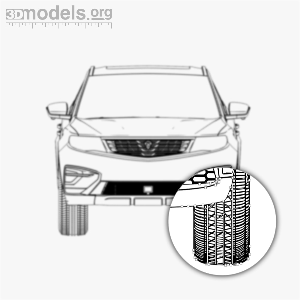 Proton X70 2021 Vector Blueprint - 3DModels.org