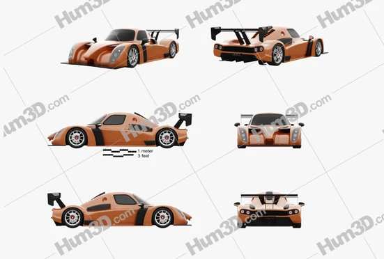 Radical car blueprints Download in PNG - 3DModels.org