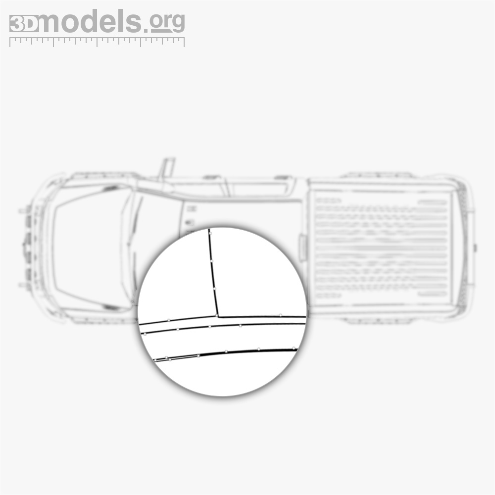 Ram 2500 Crew Cab 6’4″ Bed AEV Prospector 2025 Vector Blueprint ...