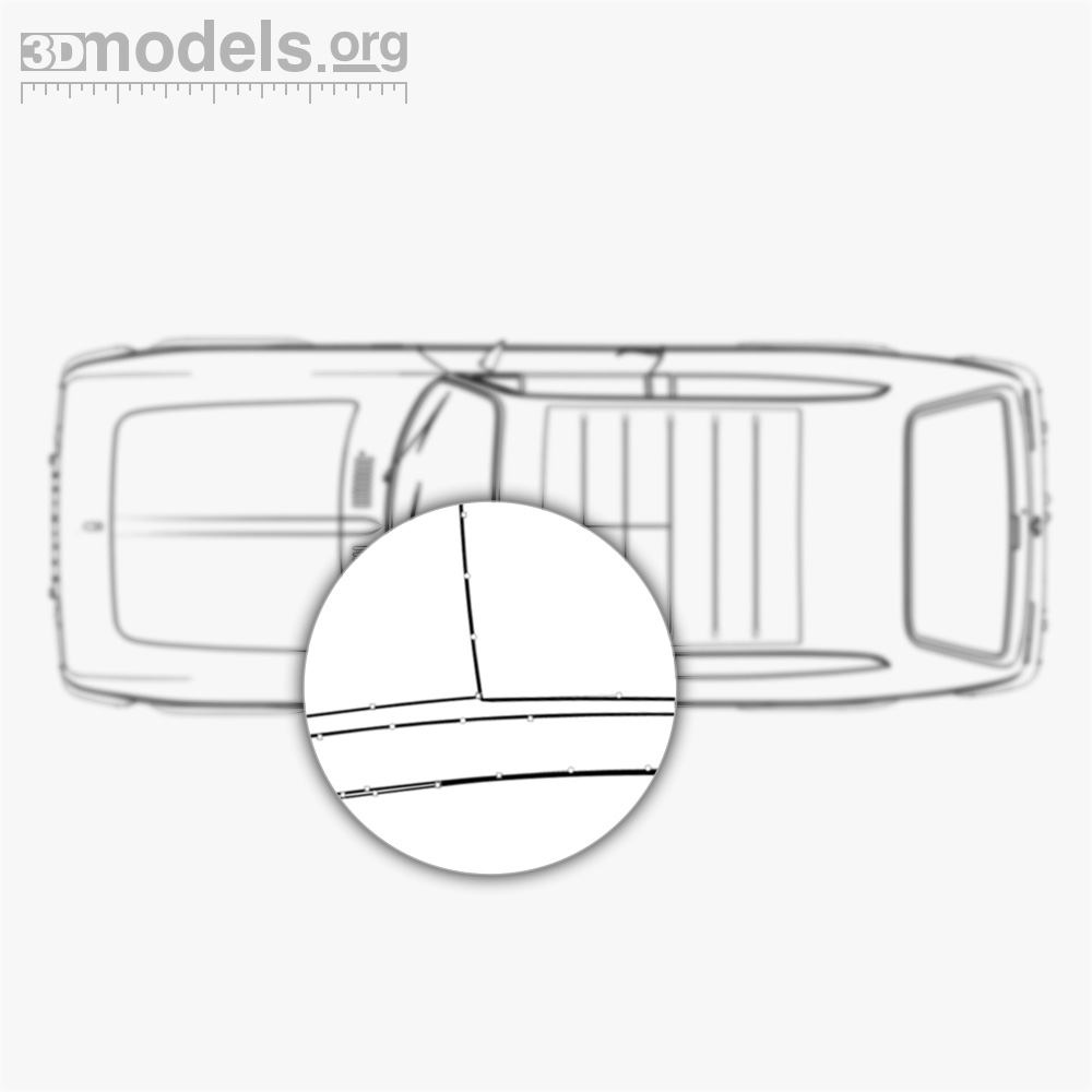 雷莱特 Scimitar GTE 1970 矢量蓝图 - 3DModels.org