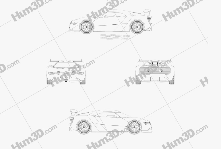 Renault Alpine A110-50 2012 Plan - 3DModels.org