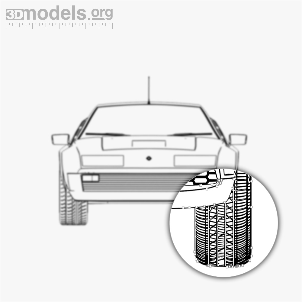 Renault Alpine A310 1976 Vector Blueprint - 3DModels.org