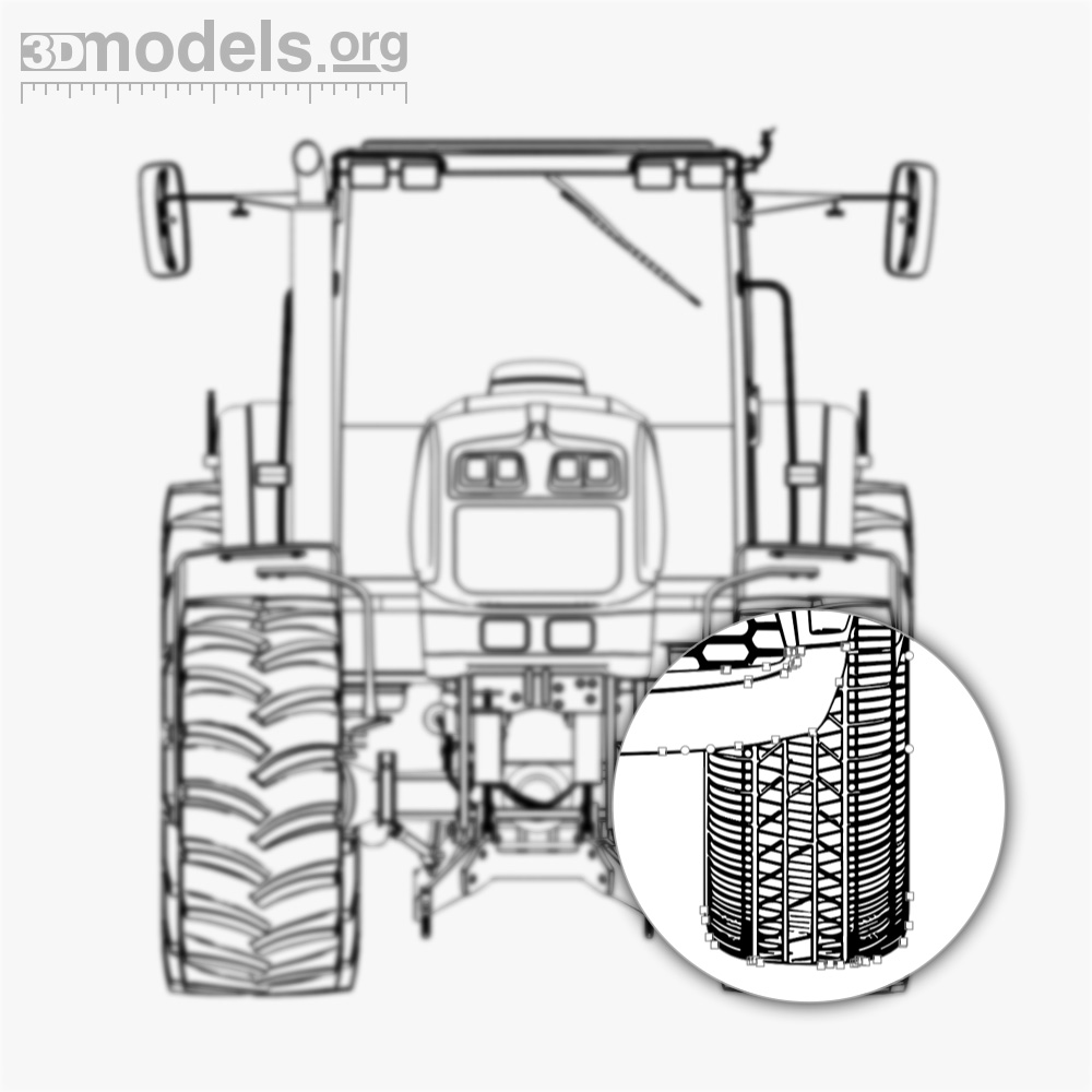 Renault Atles 936 RZ 2007 Vector Blueprint - 3DModels.org