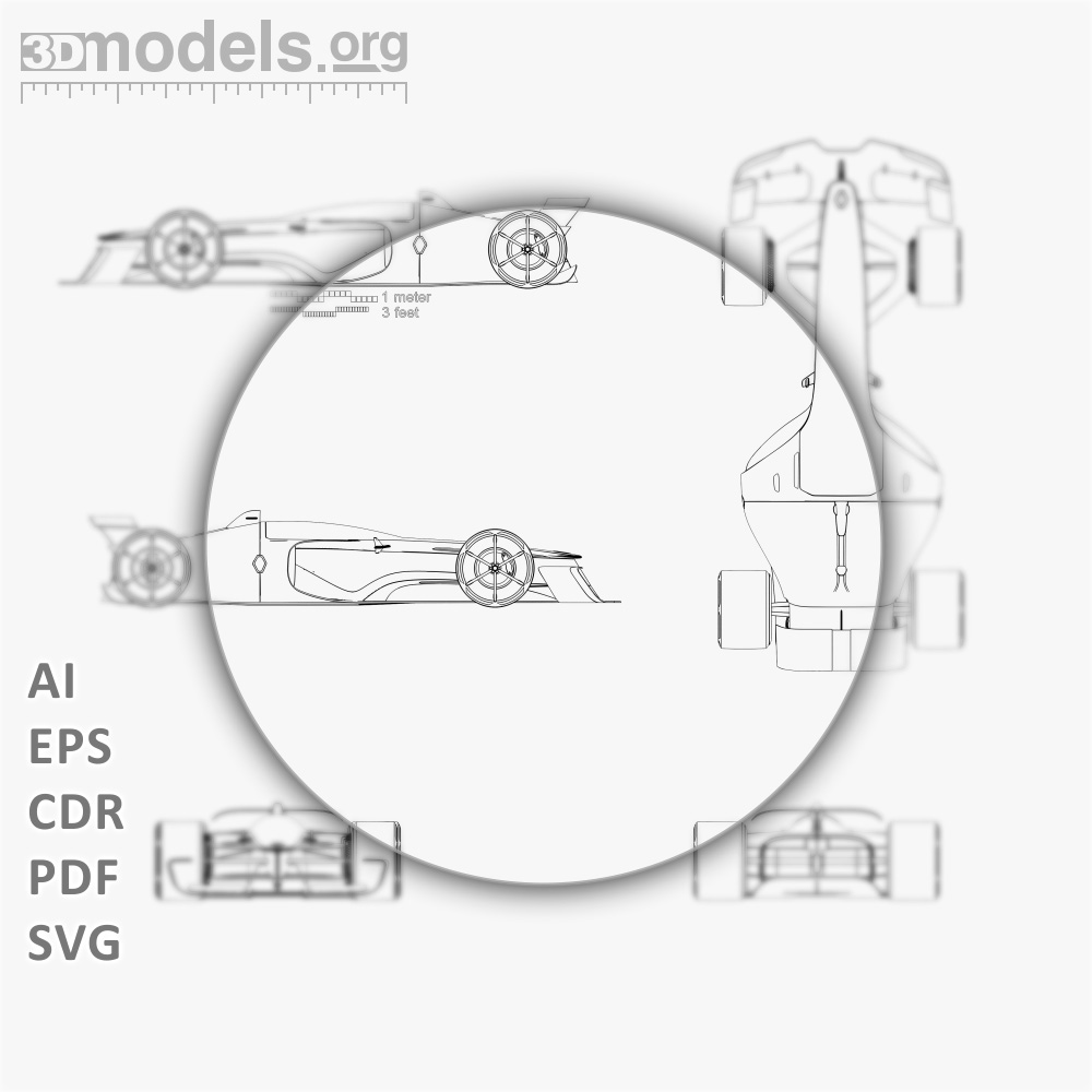 Renault RS Vision 2017 Vector Blueprint - 3DModels.org