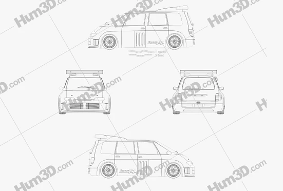 Renault Espace blueprints Download in PNG - 3DModels.org