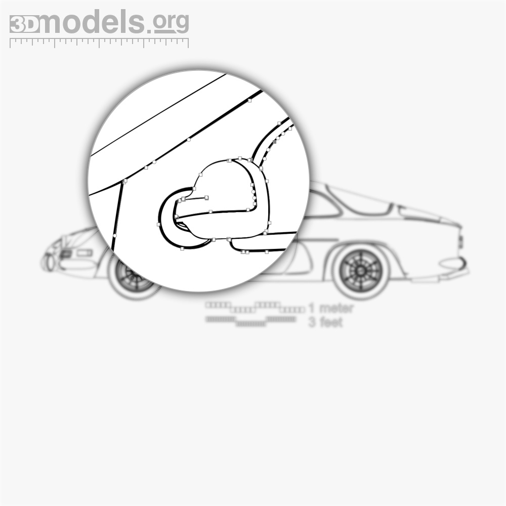 Renault Alpine A110 1600S 1972 Vector Blueprint - 3DModels.org