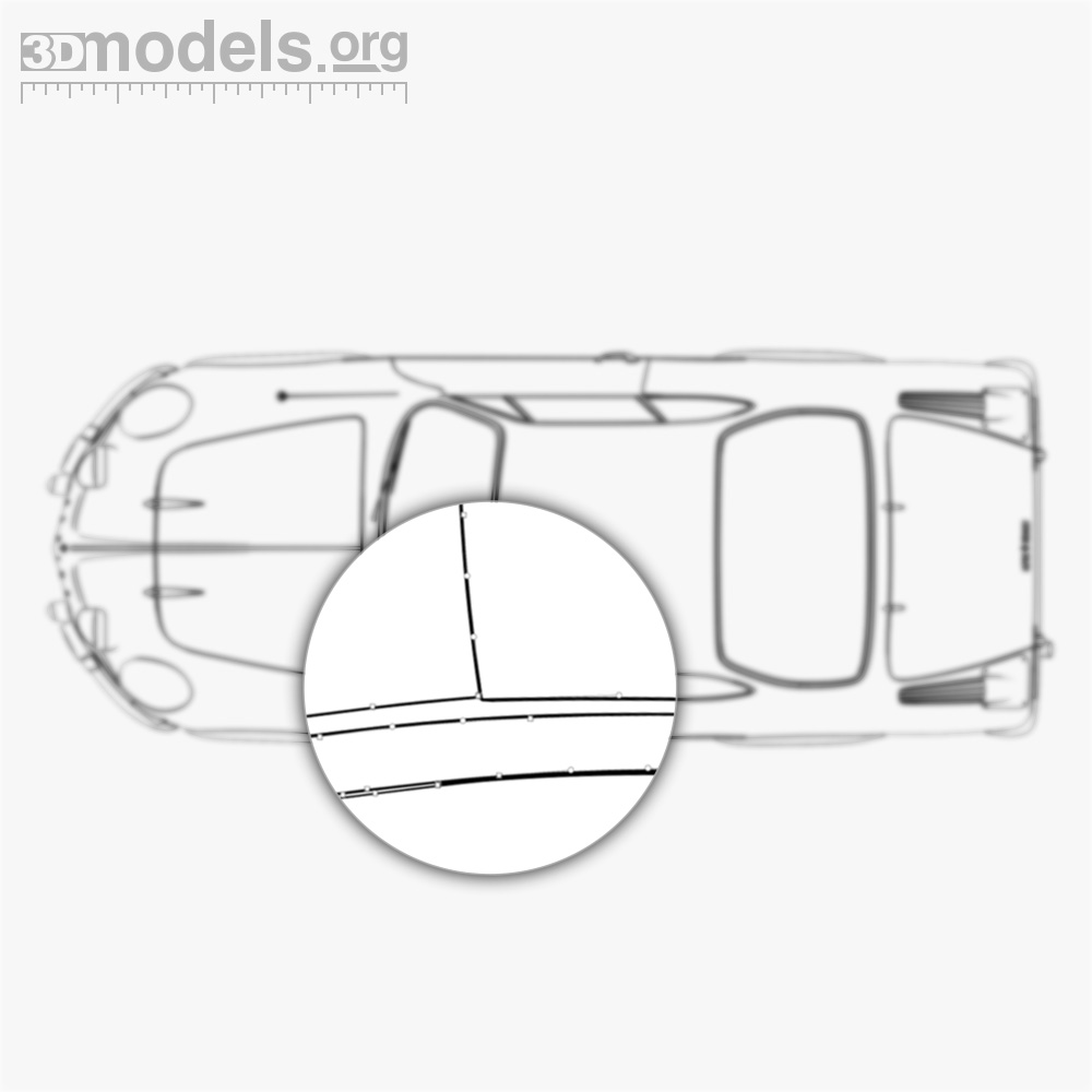 Renault Alpine A110 1600S 1972 Vector Blueprint - 3DModels.org