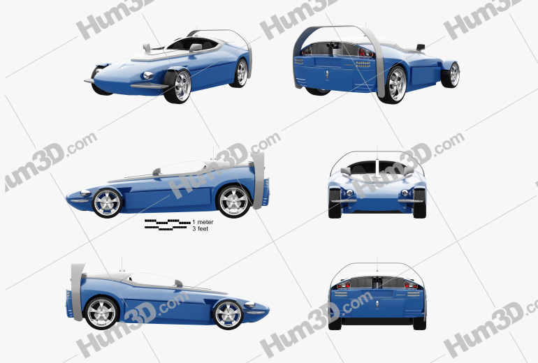 Rinspeed blueprints Download in PNG - 3DModels.org