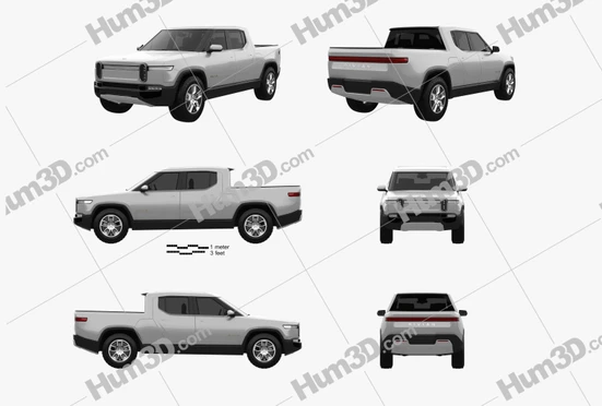 Rivian blueprints Download in PNG - 3DModels.org