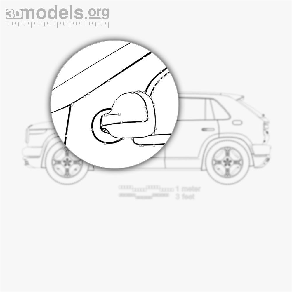 Rivian R3 2025 Vector Blueprint - 3DModels.org