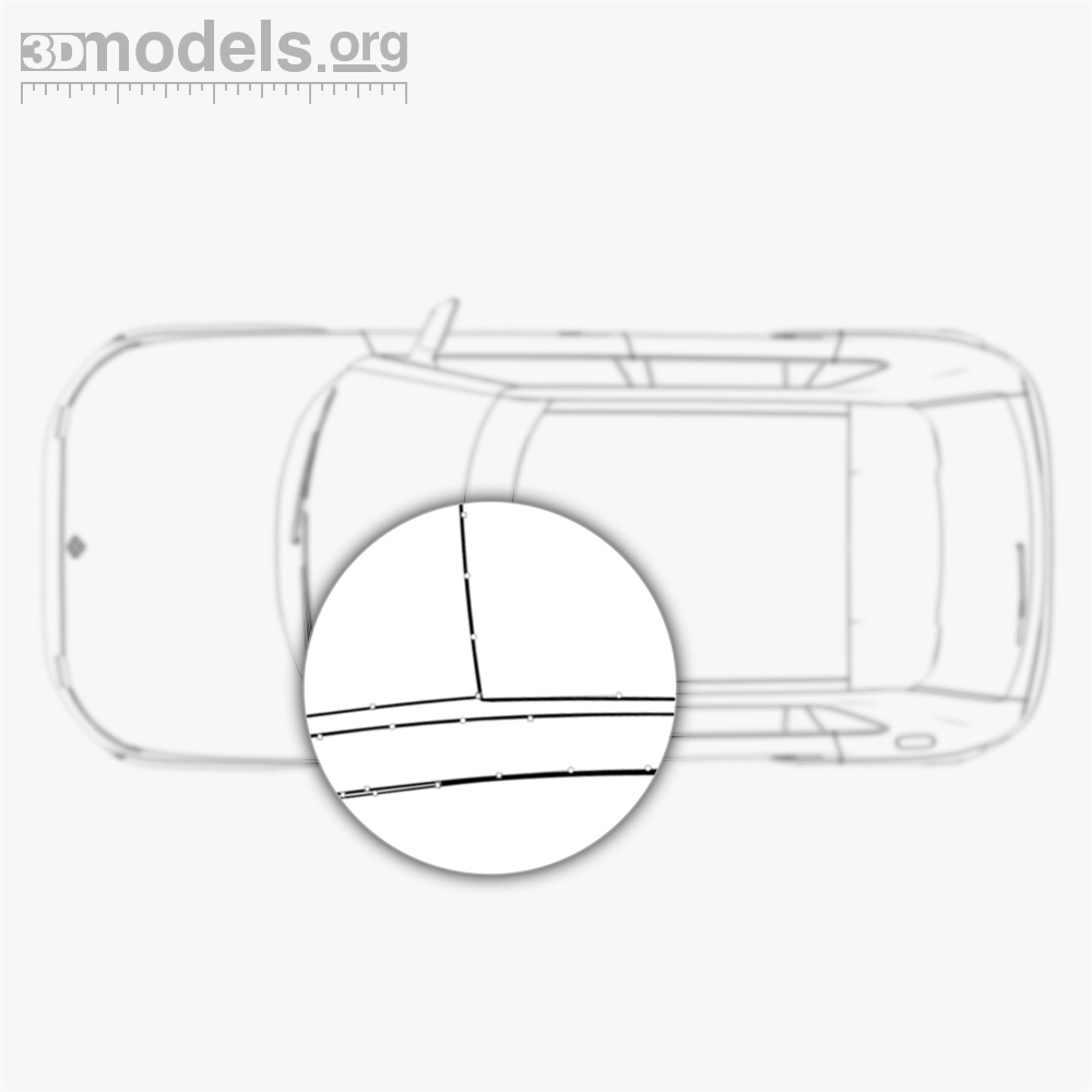 Rivian R3 2025 Vector Blueprint - 3DModels.org