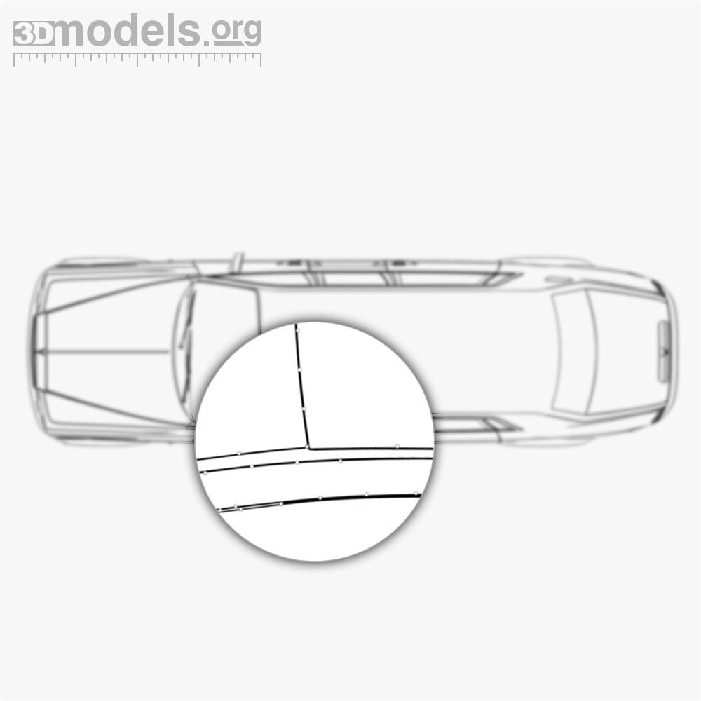 Rolls-Royce Phantom stretch Mutec 2015 Vector Blueprint - 3DModels.org