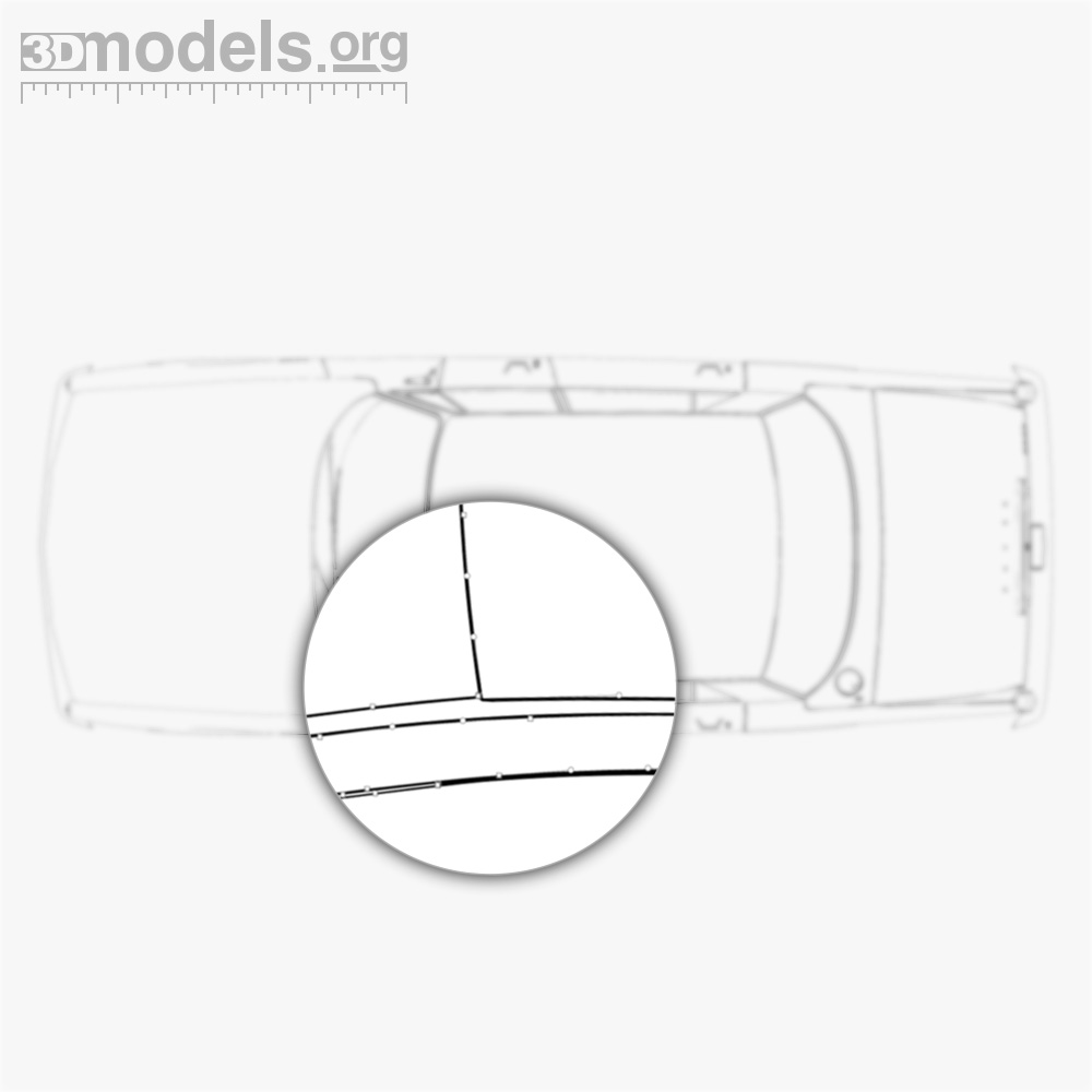 Rover P6 1966 Vector Blueprint - 3DModels.org