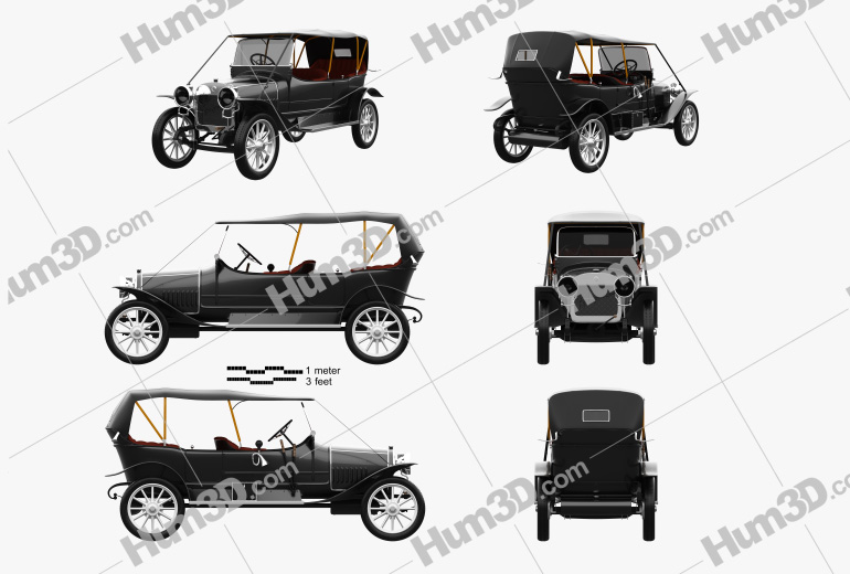 Russo-Balt K12/20 1911 Blueprint Template - 3DModels.org