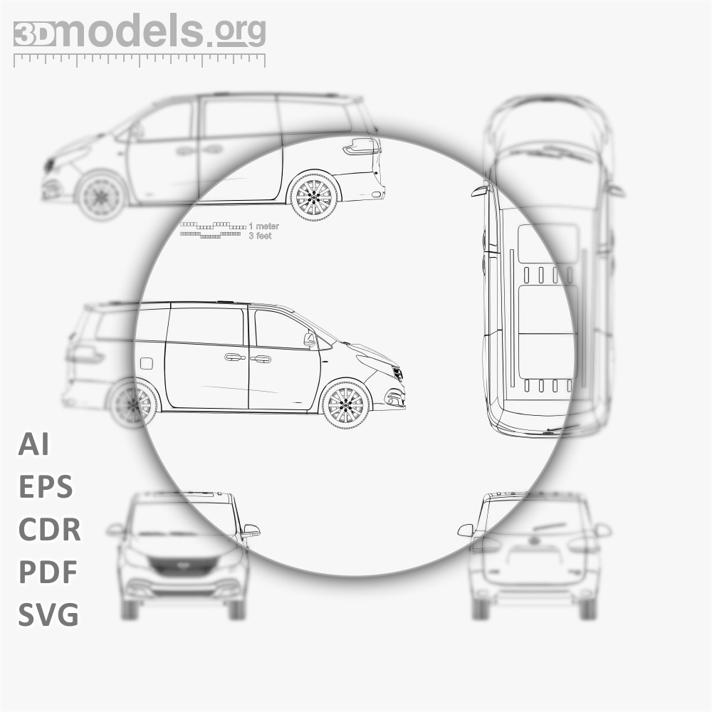 SAIC Maxus G10 2017 Vector Blueprint - 3DModels.org