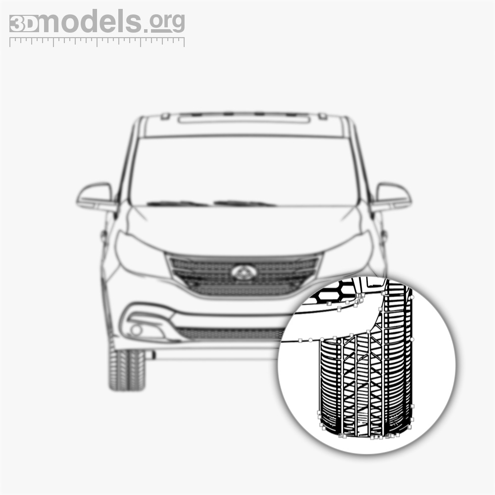 SAIC Maxus G10 2017 Vector Blueprint - 3DModels.org