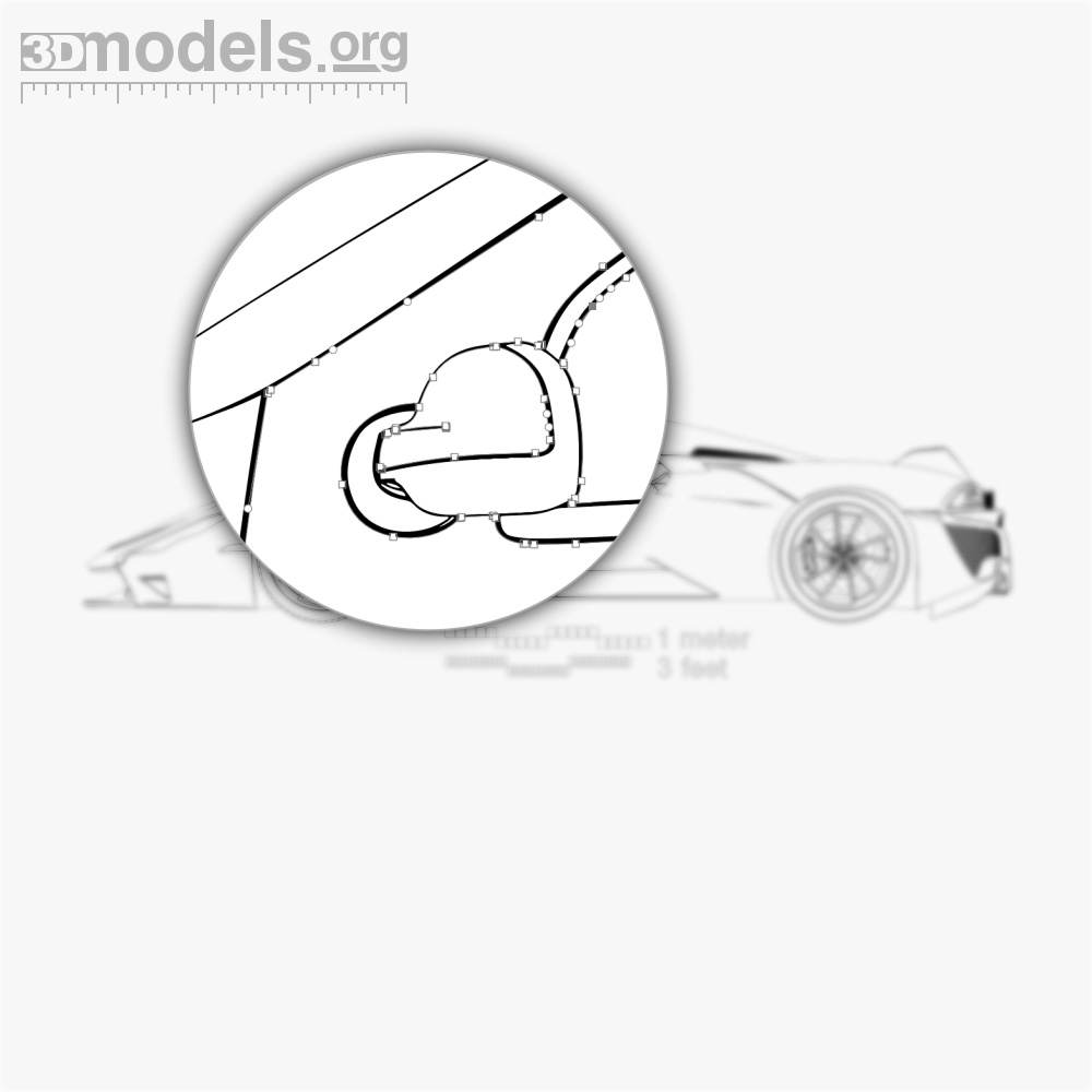 SSC Tuatara 2023 Vector Blueprint - 3DModels.org