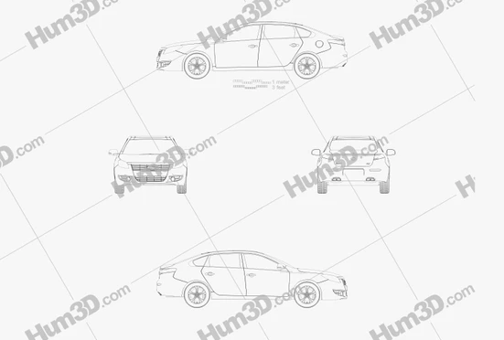 Samsung car blueprints Download in PNG - 3DModels.org