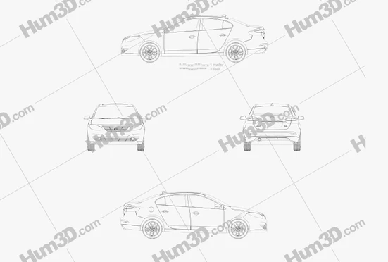Samsung car blueprints Download in PNG - 3DModels.org