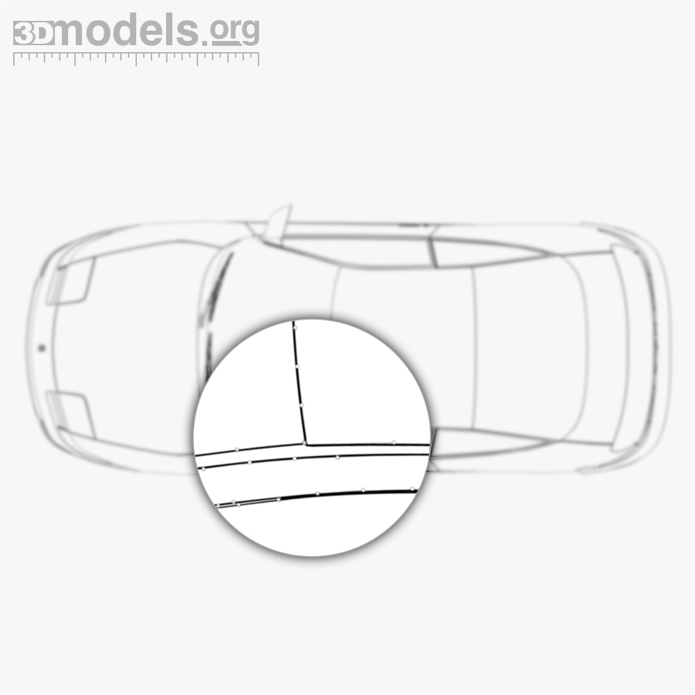 Saturn S-series SC2 1996 Vector Blueprint - 3DModels.org
