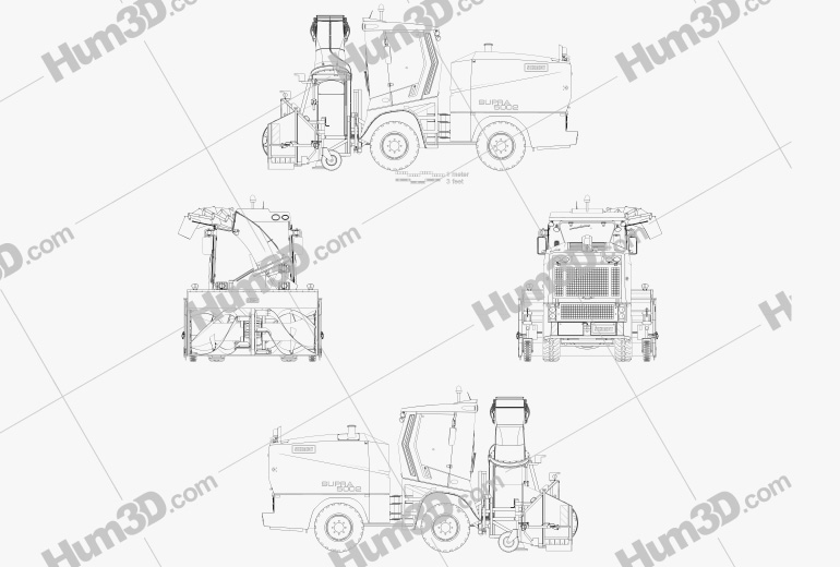Schmidt Supra 5002 Snow Cutter Blower 2018 Blueprint - 3DModels.org