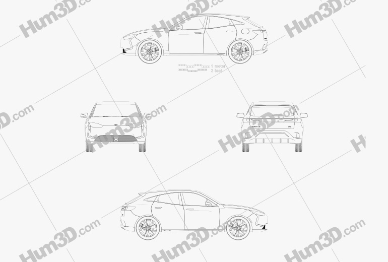 Seres SF5 2022 Чертеж - 3DModels.org