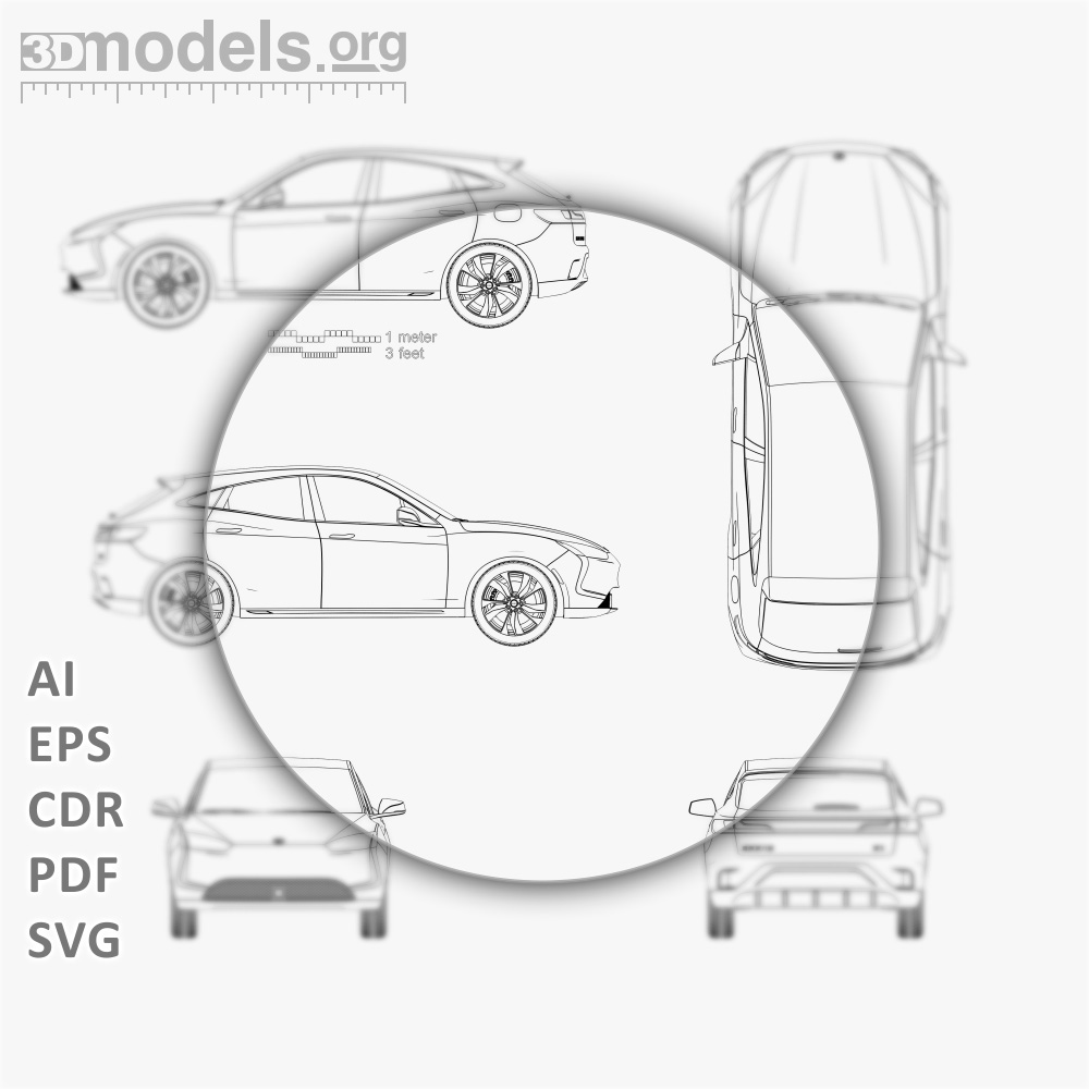 Seres SF5 2022 Vector Blueprint - 3DModels.org