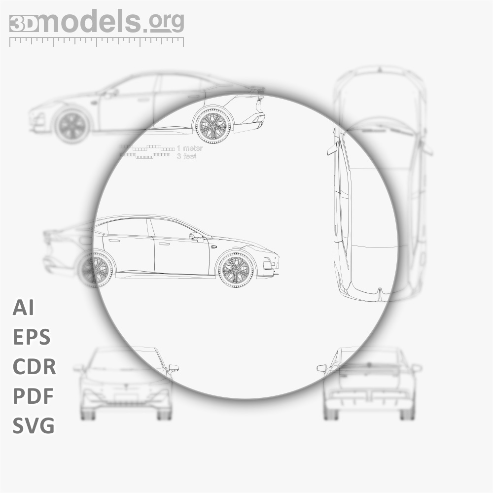 Shenlan SL03 2025 Vector Blueprint - 3DModels.org