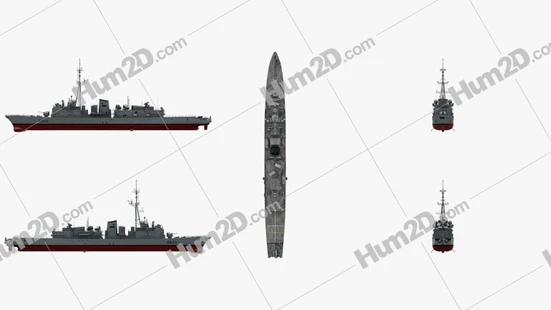 Frigate blueprints Download in PNG - 3DModels.org