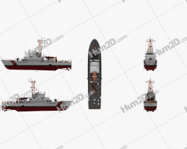 Iowa-class battleship Blueprint Template - 3DModels.org