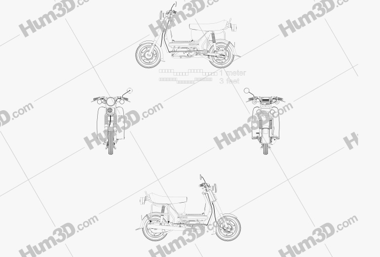 Simson SR50 1986 Blueprint - 3DModels.org