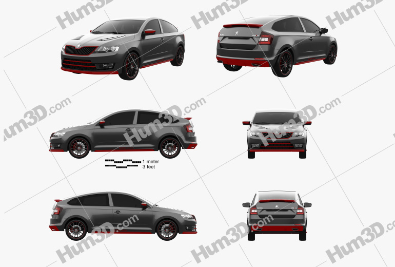 Skoda Atero 2017 Blueprint Template - 3DModels.org