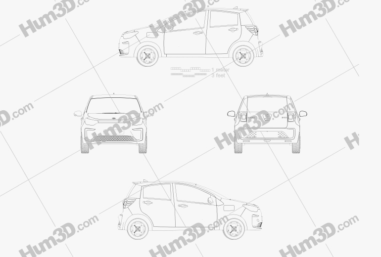 Sol E10X 2021 Blueprint - 3DModels.org