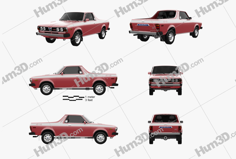 Subaru Brat Papercraft