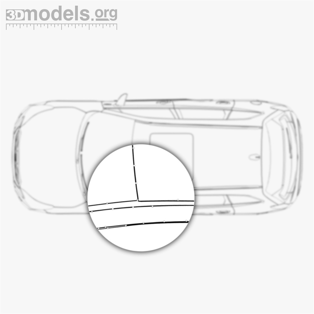 Subaru Forester e-Boxer 2025 Vector Blueprint - 3DModels.org