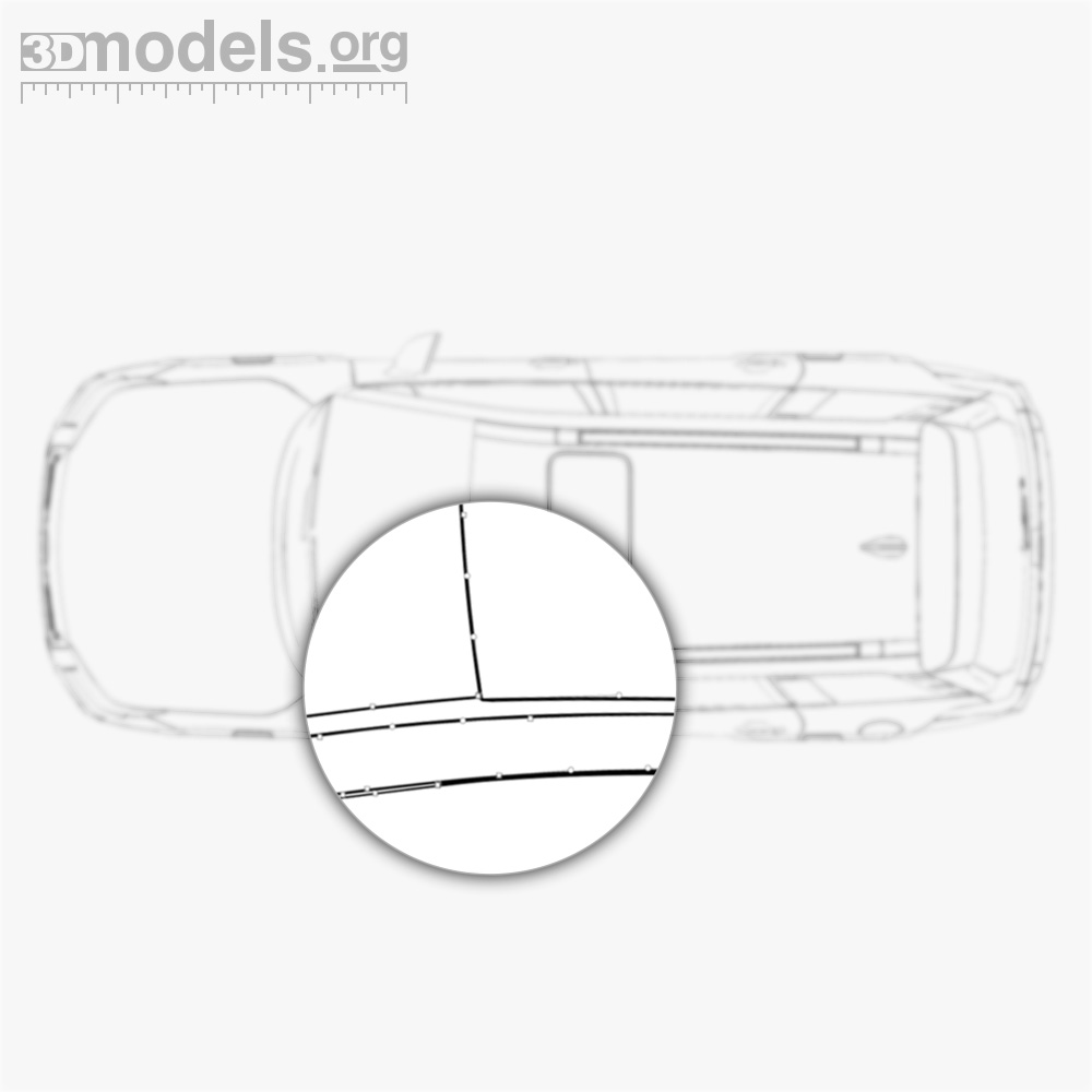 Subaru Outback Touring XT 2025 Vector Blueprint - 3DModels.org