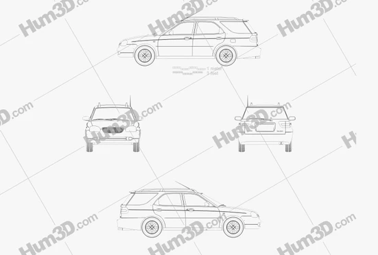 Suzuki Baleno blueprints Download in PNG - 3DModels.org