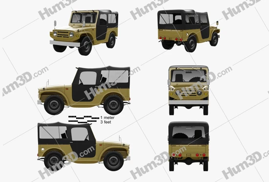 Suzuki Jimny blueprints Als PNG herunterladen - 3DModels.org
