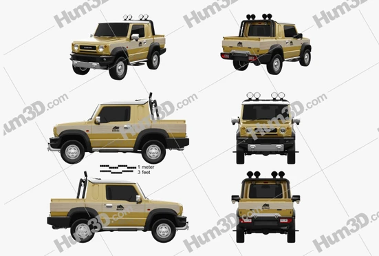 Suzuki Jimny blueprints Als PNG herunterladen - 3DModels.org