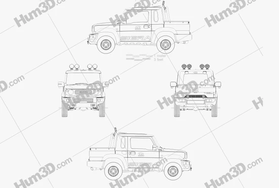 Suzuki Jimny blueprints Als PNG herunterladen - 3DModels.org