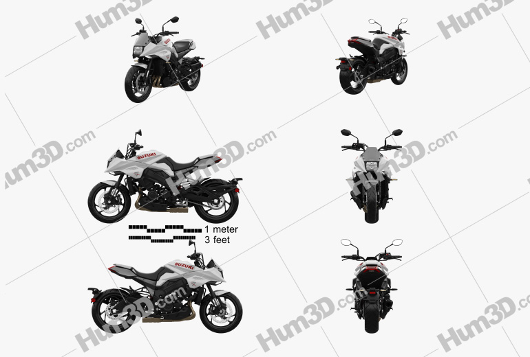 Suzuki Katana 1000 2019 Blueprint Template - 3DModels.org