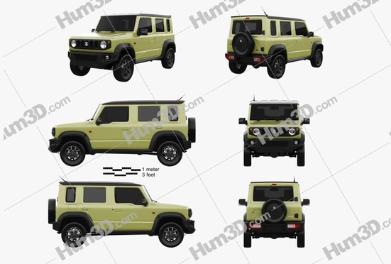 Suzuki Jimny blueprints Download in PNG - 3DModels.org