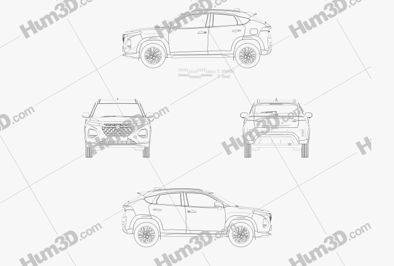 Suzuki Maruti Fronx 2023 도면 - 3DModels.org