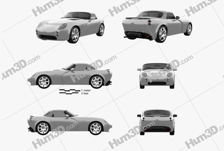 TVR Tamora 2006 Blueprint Template - 3DModels.org