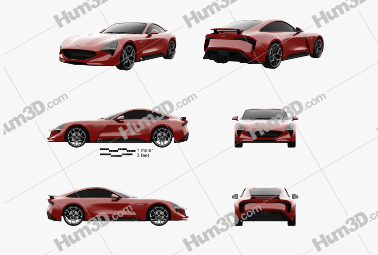 TVR Griffith 2020 Blueprint Template - 3DModels.org