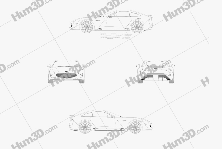 TVR Griffith 2020 Blueprint - 3DModels.org