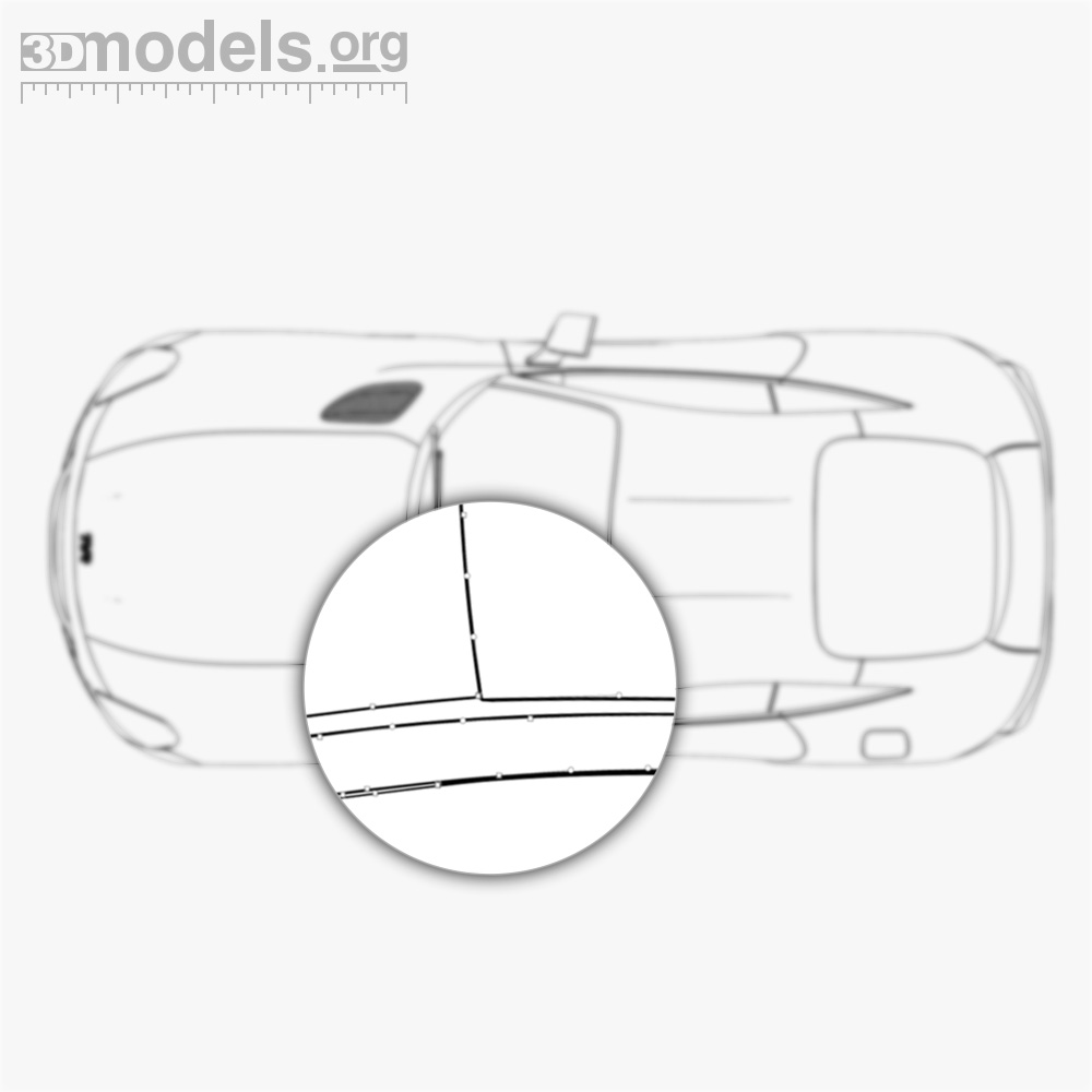 TVR Griffith 2021 Vector Blueprint - 3DModels.org