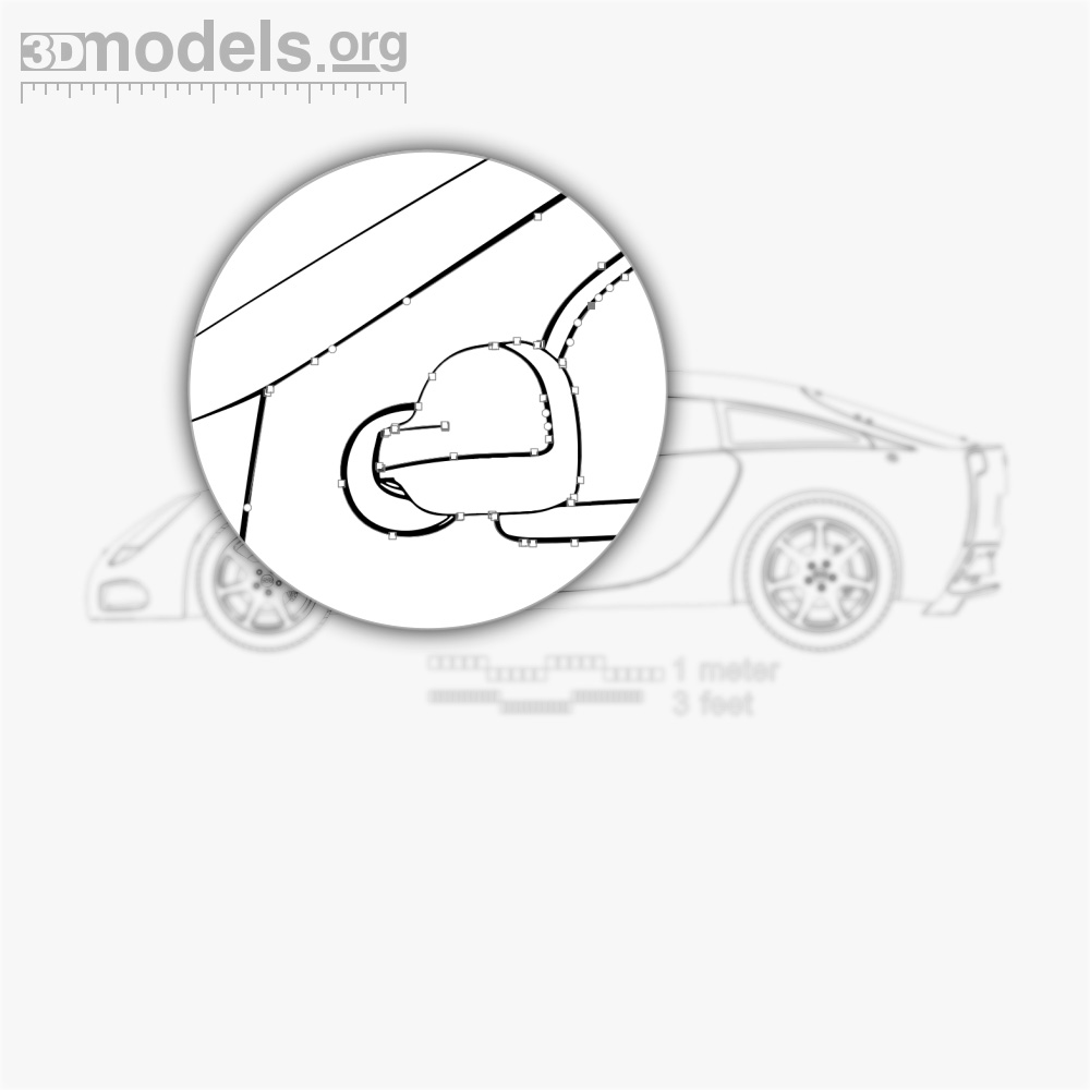 TVR T350c 2006 Vector Blueprint - 3DModels.org