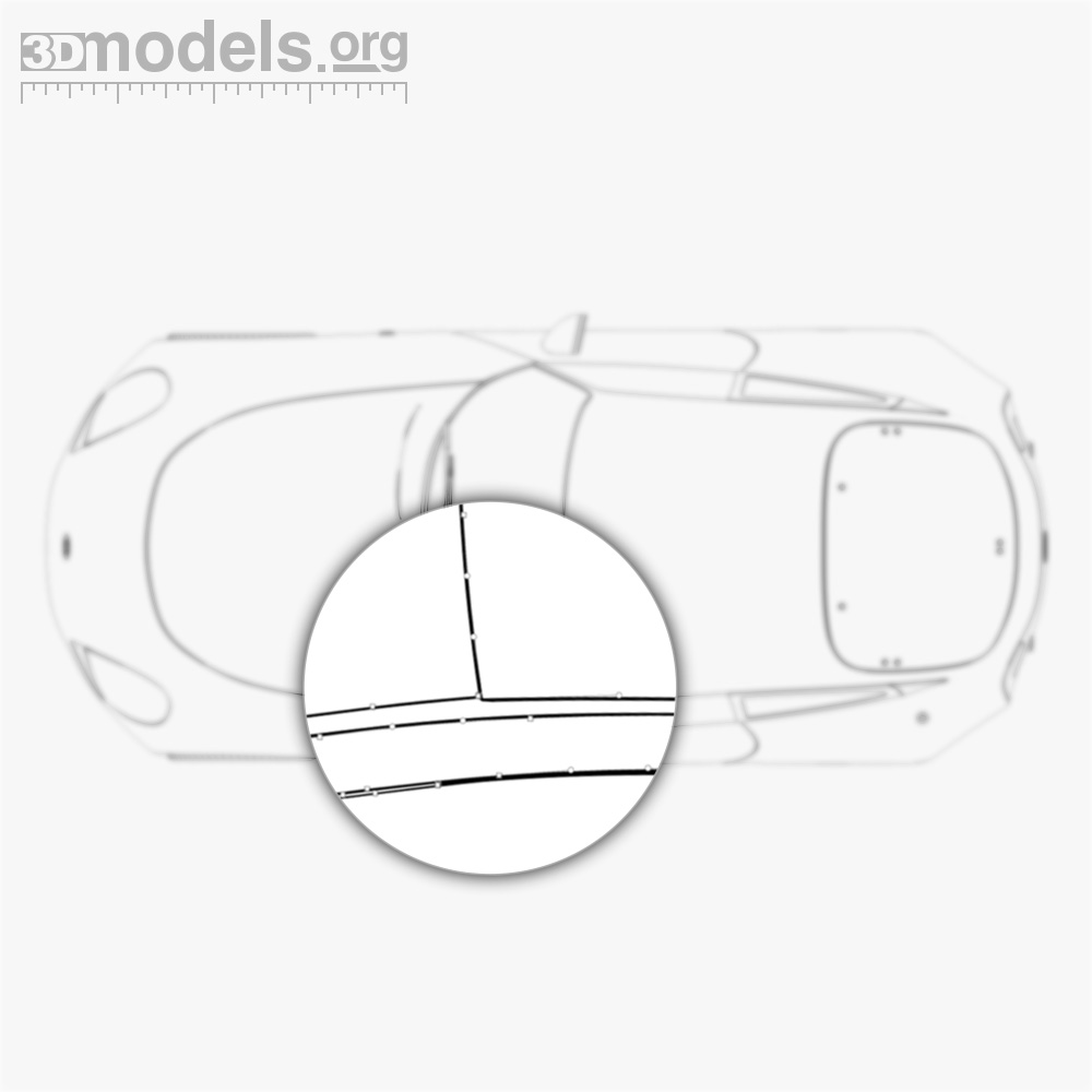 TVR T350c 2006 Vector Blueprint - 3DModels.org