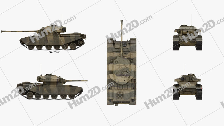 Centurion Tank Blueprint Template - 3DModels.org